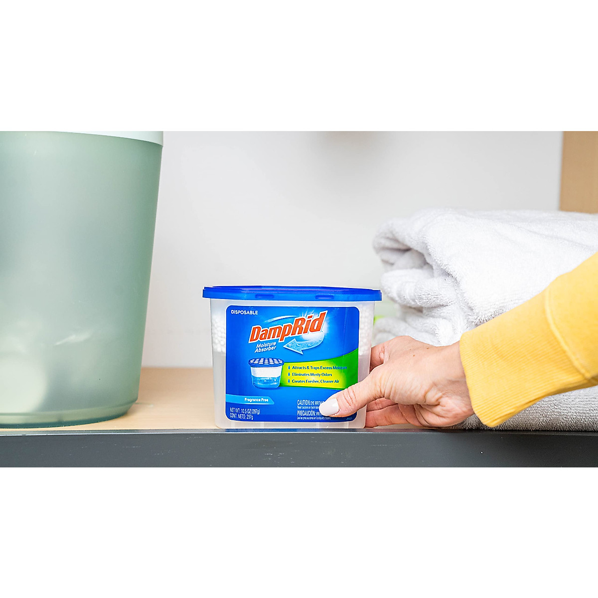 DampRid Fresh Scent Disposable Moisture Absorber, 10.5 oz., 3 Pack – Attracts & Traps Excess Moisture, Eliminates Musty Odors, Creates Fresher, Cleaner Air, White