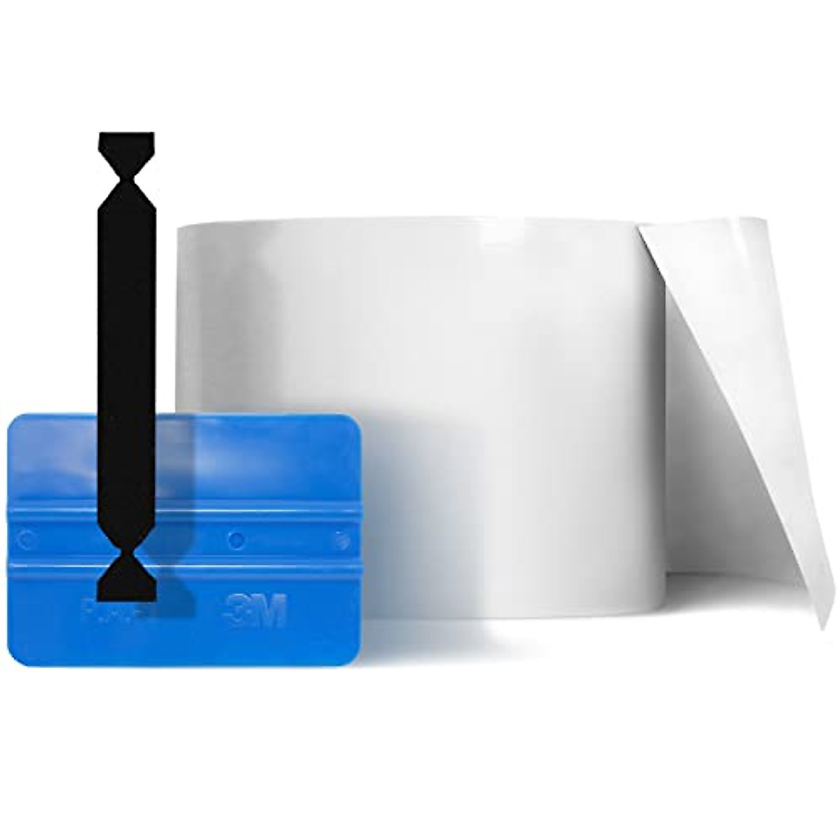 VViViD Clear Paint Protection Bulk Vinyl Wrap Film 4 Inches x 120 Inches Including 3M Squeegee and Black Felt Applicator