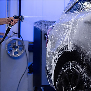 VIKING Hose Nozzle, Garden Hose Nozzle with 10 Spray Patterns, Adjustable Heavy Duty Thumb Control Water Hose for Washing Car, Watering Plants, Washing Pets, and Home Use