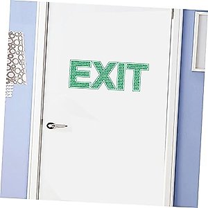 JECOMPRIS 2pcs Exit Sticker Exit Luminous Sticker Exit Photoluminescent Signs Stickers Noctilucence Exit Sign Exit Decal Exit Wall Sticker Emergency Door Exit Sign Exit Wall Decal Green