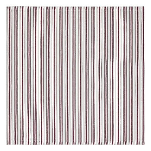 Timeless Ticking Red Stripe Ruffled California King Bed Skirt, Farmhouse Country, Christmas Décor, 16" Drop
