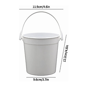 XIAOL Plastic Cocktail Buckets for Drinks Anything But A Cup Party Ideas 32oz Reusable Punch Bowls 5Pack 1 Liter Ice Bucket Smoothie Bucket