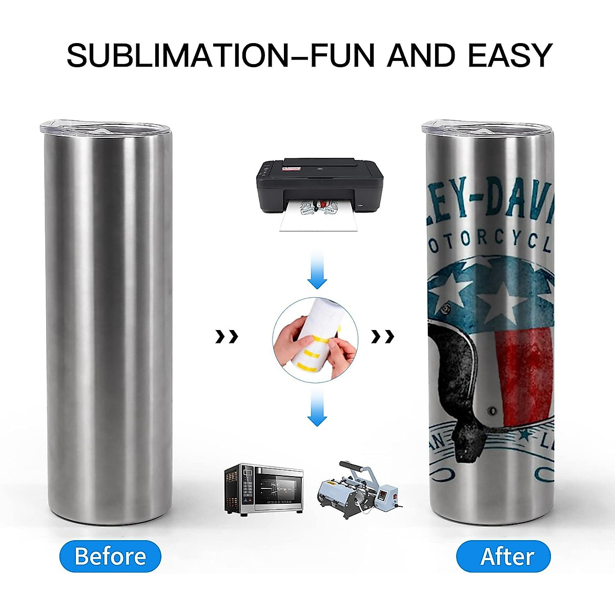 AGH 25 Pack Sublimation Tumbler Blanks with Lid and Straw,20 OZ Straight Stainless Steel Skinny Straight Sublimation Tumbler Cups (25PCS-Stainless Steel)