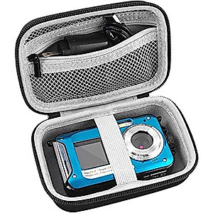 Digital Camera Case Compatible with YISENCE/ for AbergBest 21 Mega Pixels 2.7" LCD Rechargeable HD/ for Canon PowerShot ELPH 180 190/ for Sony DSCW800 DSCW830 Digital Camera with SD Card and Cable