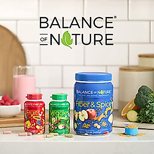 Balance of Nature Fruits and Veggies - Whole Food Supplement with Superfood Fruits and Vegetables for Women, Men, and Kids - 90 Fruit Capsules, 90 Veggie Capsules