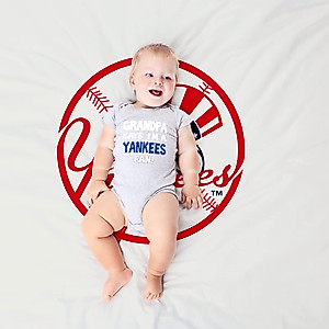 NanyCrafts Baby's Grandpa says I'm a Yankees Fan Bodysuit 3 Months Navy