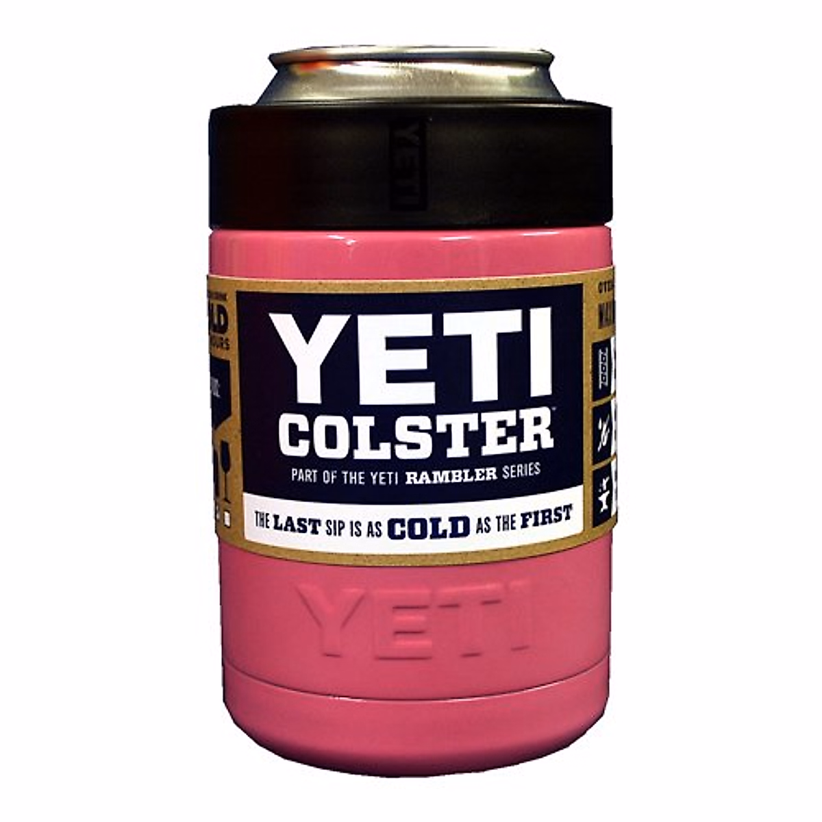 Custom YETI Coolers Powder Coated Rambler Colster Beverage Holder Insulator - Keep your 12 oz beer or soda, can or bottle, cold for hours (Pink Petal)