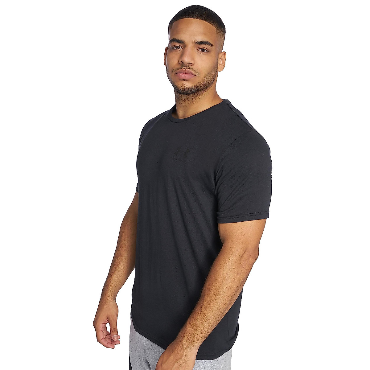 Under Armour Men's UA Sportstyle Left Chest Short Sleeve Shirt LG Black