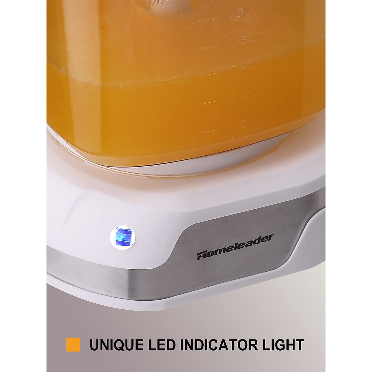 Homeleader Electric Citrus Juicer, Lemon Squeezer with Powerful Motor and LED Working Lamp, Orange Juicer for Grapefruits, Orange and Lemon-White, 1.2L