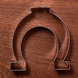 LILIAO Lucky Horseshoe Cookie Cutter - 4.3 x 4.5 inches - Stainless Steel