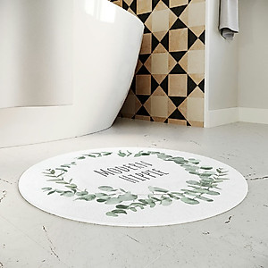 Gnome Bee Round Area Rug Spa Mat Runner, Non-Slip & Absorbent Accent Rug, Washable Chair Mat for Vanity Bathtub Shower Entryway Patio Porch 24" Diameter