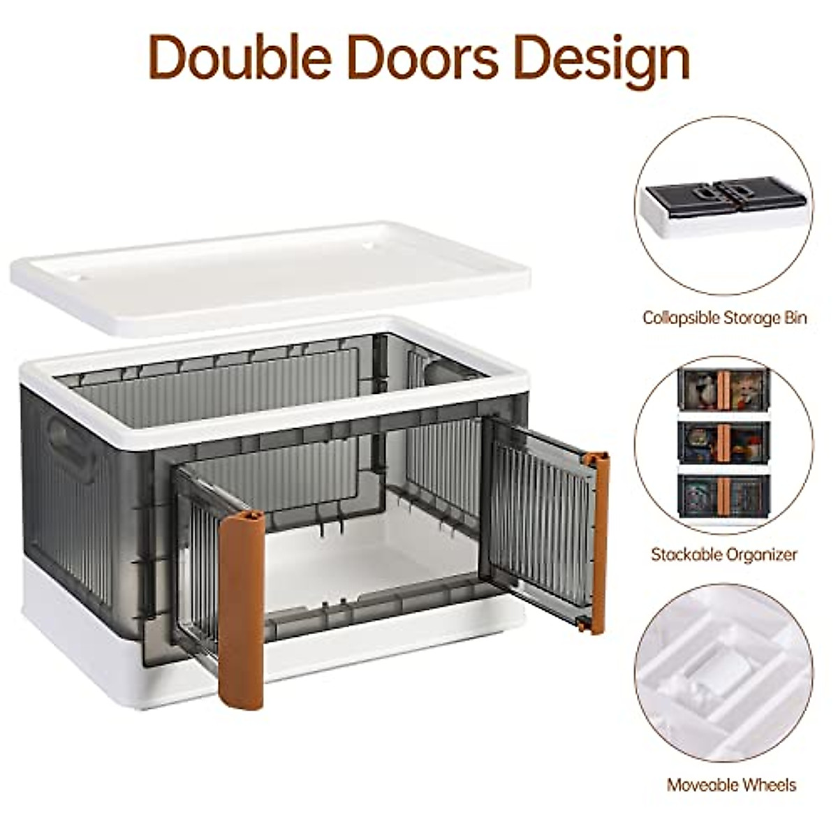 HAIXIN 3 Pack 8.4 Gal Storage Bin and 6 Layers Shoe Box