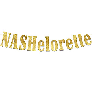 Nashville Bachelorette Party Nashelorette Glitter Banner – Western Cowgirl and Cowboy Bachelorette Party Decorations, Favors and Supplies