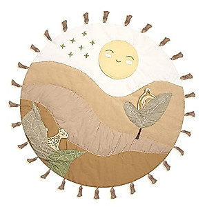 Crane Baby Activity Mat, Interactive Infant and Baby Playmat for Boys and Girls, Desert Sunset, 36” x 36”