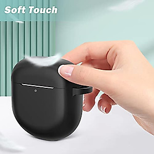 Fintie Case for Bose QuietComfort Ultra Earbuds Case (2023) / Bose QuietComfort Earbuds II (2022), Premium Silicone Shockproof Protective Skin Cover with Keychain [Front LED Visible], Black