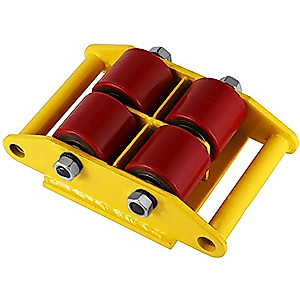 LIMICAR Industrial Machinery Mover 6T 13200LBS Capacity Machinery Skate with 4 Rollers, Machine Dolly Skate Machinery Roller Mover Cargo Trolley