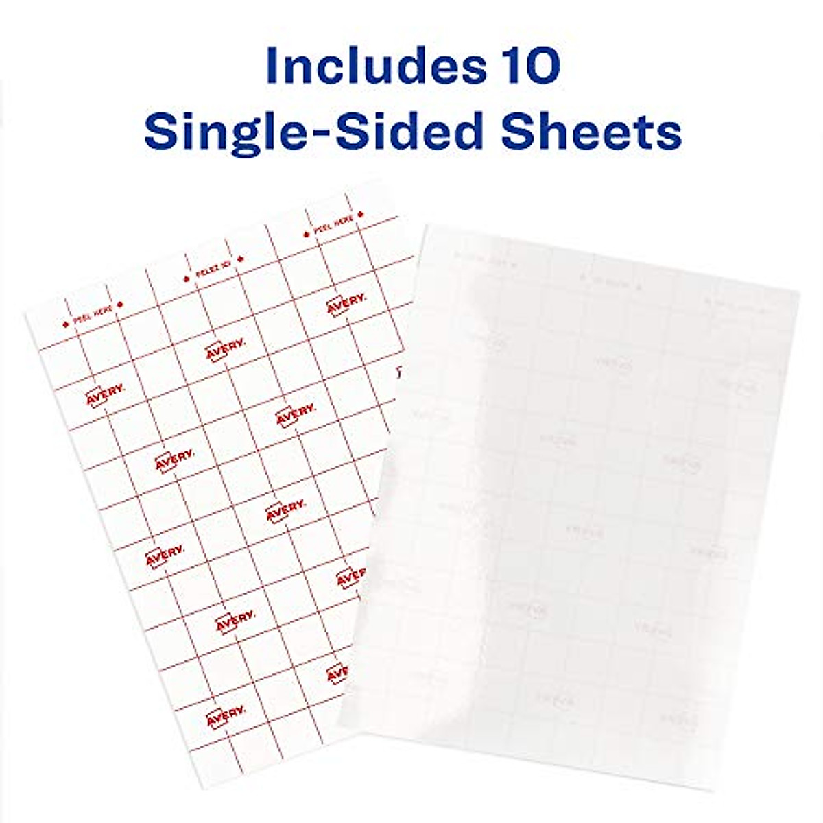 Avery Clear Laminating Sheets, 9" x 12", Permanent Self-Adhesive, 10 Sheets (73603)