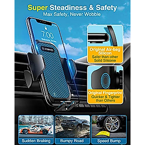 VANMASS [Pro Version Universal Car Phone Mount [Super Suction Cup] Dashboard Phone Holder Stand, Handsfree Windshield Dash Air Vent Phone Holder Car, Compatible with iPhone 13 12 Samsung LG & Truck