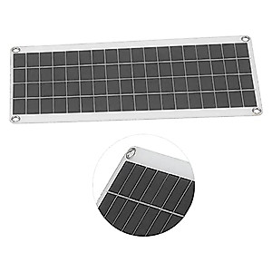 Yoidesu 20W 18V Solar Car Battery Charger, Portable Power Backup Kit Polycrystalline Solar Panel with Clip Adapter for Emergency/Advertising/Raffic Lights