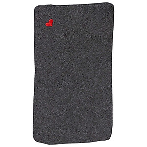 The Breast & Chest Buddy Seatbelt Cushion for Open Heart Surgery and Chest Reconstruction Sites- Charcoal with Small Red Heart