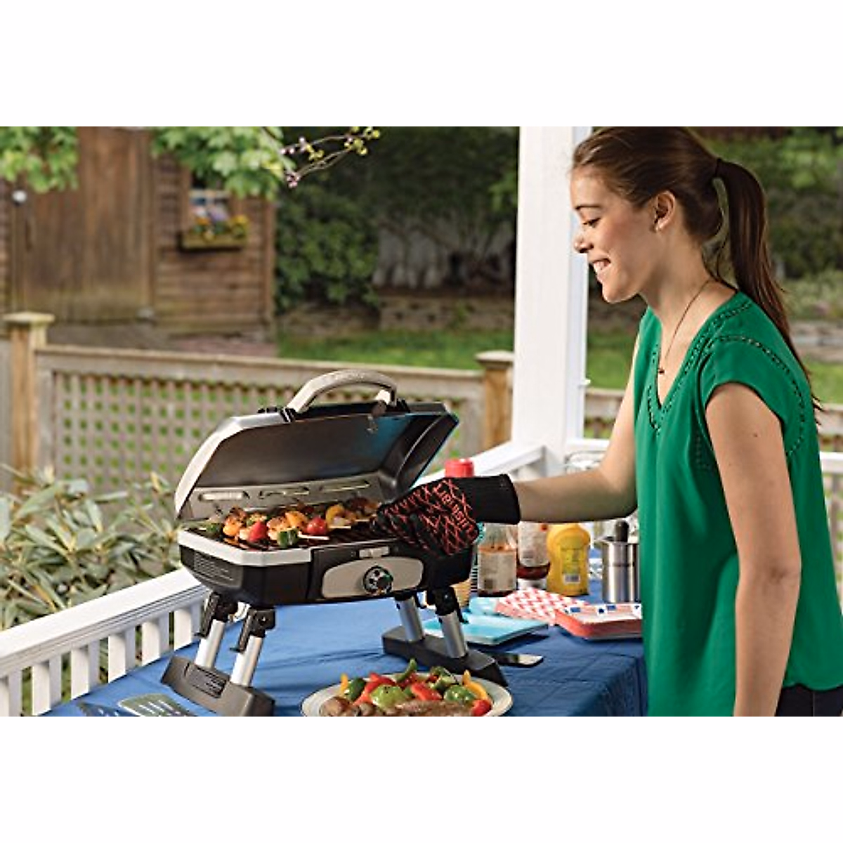 Cuisinart CGG-180TS Petit Gourmet Portable Tabletop Gas Grill, Stainless Steel