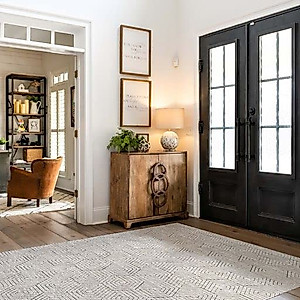 Carolina Creekhouse Camden FloorFlat | Decorative Vinyl Floor Covering | Lay Flat | Durable | No Curling Edges | Waterproof | Easy Clean | Wipeable | Eco-Friendly | 2’ x 3’ Mat | Black Beige