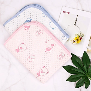 Cartoon Waterproof Changing Pads Breathable Leak-Proof Baby Urine Pad Mat Reusable Mattress Sheet Protector Pad Washable Incontinence Bed Pad for Bed Wetting Cute Bear Toddler Soft Cotton Urine Pad