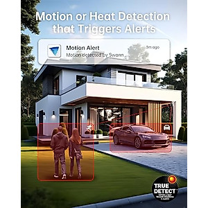 Swann Home DVR Security Camera System with 1TB HDD, 4 Channel 4 Camera, 1080p Full HD Video, Indoor or Outdoor Wired Surveillance CCTV, Color Night Vision, Heat Motion Detection, LED Lights, 445804