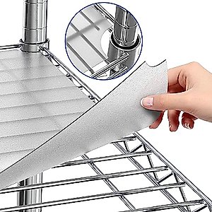 Shelf Liners for Wire Shelf System - Set of 4 in Clear 18 x 36 inch - Plastic Wire Shelving Shelf Mats - Made in USA