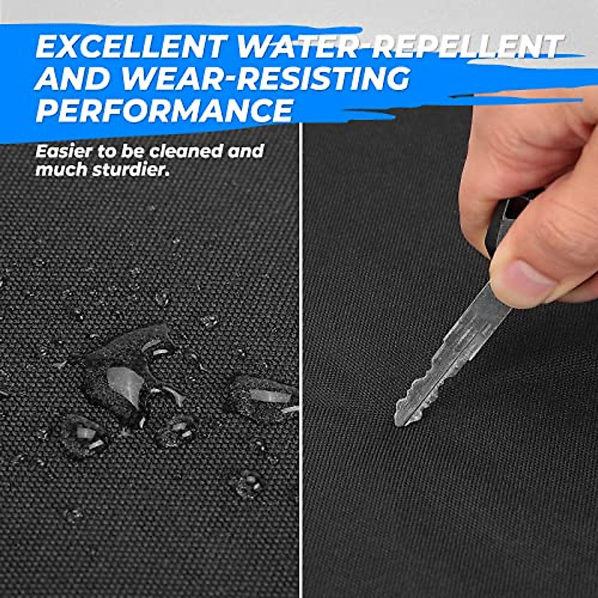 kemimoto ATV Rack Pad, Four Wheeler Rack Seat Cushion for Passenger Compatible with Fourtrax Foreman Rancher Kawasaki Brute Force Recon, Black