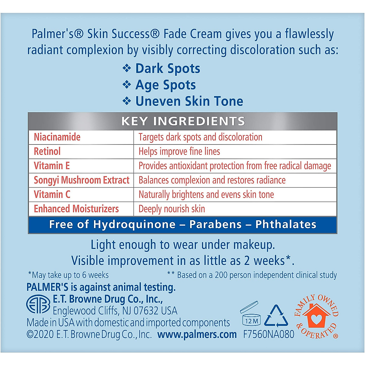 Palmer's Skin Success Fade Cream for Dry Skin, 2.7 Ounce