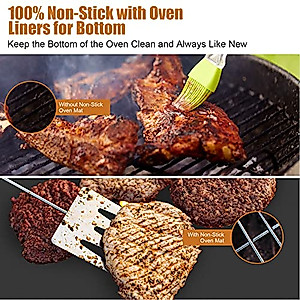 Oven Liners for Bottom of Oven 12 Pcs Large Reusable Oven Liner Mat for Bottom of Electric or Gas Heavy Duty Non Stick Oven Toaster Oven Microwave Stove Grill, 23.62 x 15.75 Inch