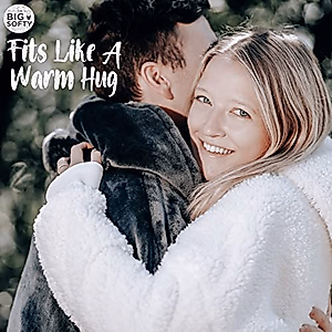 Trekki Oversized Hoodie Blanket Sweatshirt, Wearable Blanket Hoodie Men Women with Zip, Comfy Fleece Hooded Blanket Adult