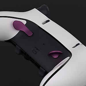 eXtremeRate Back Paddles for PS5 Edge Controller, Metallic Grape Replacement Interchangeable 4PCS Metal Back Buttons for PS5 Edge Controller - Controller NOT Included