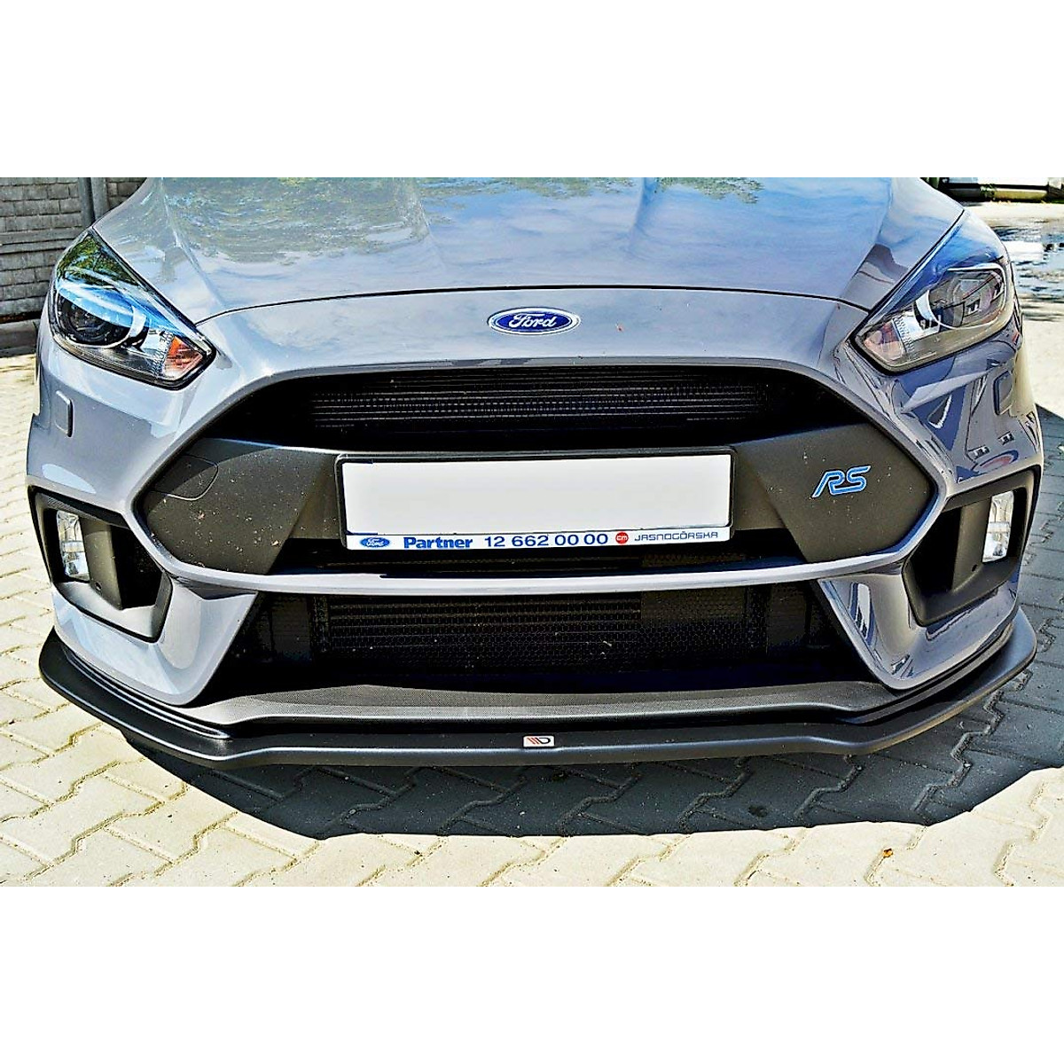 Front Bumper Lip Spoiler V4 Compatible with Ford Focus 3 RS (2015 -) Maxton Design Splitter