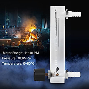 5Pcs Gas Flowmeter, Acrylic 1-10LPM with Control Valve for Coke Oven, Coal, Nitrogen, Oxygen Measurement