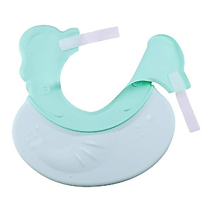 Topwon Baby Shampoo Shower Cap/Bath Hat,AdjustableSilicone Visor Hat for Toddler,Ears Protection (Green)