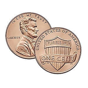 2010 P, D Lincoln Cent - 2 Bankroll Set - NEW SHIELD DESIGN Uncirculated