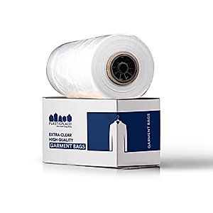 Plasticplace .65 Mil Clear Garment Bags, 21 x 7 x 54 Inch, 320 Count (Pack of 1)