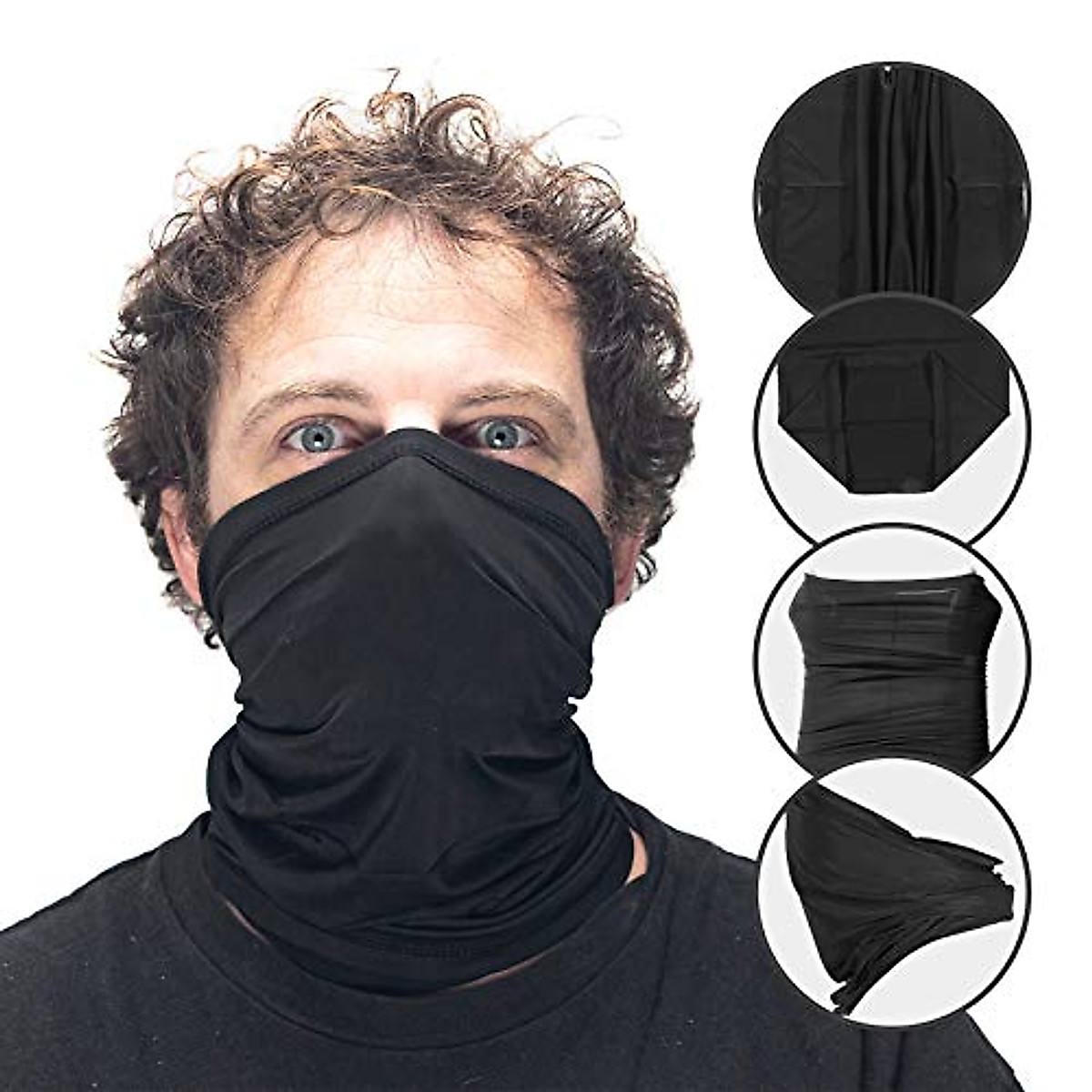 RFLORAL Neck Gaiter Outdoor Breathable Face Mask for Men UV Protection Bandanas