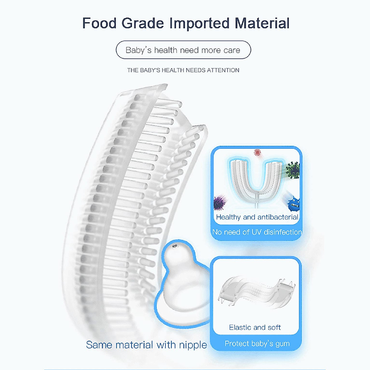 Dirk41 Kids Toothbrushes ,All Rounded Children U Shape Toothbrush, 2/4PCS U-Shaped Toothbrush for Kids, Kids U Shaped Toothbrush, Rounded Children U Shape Toothbrush, 360° Oral (Multicolor, 4)