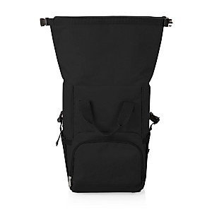 PICNIC TIME ONIVA - a Brand - OTG Roll-Top Cooler Backpack - Hiking Backpack Cooler - Soft Cooler Bag, (Black)