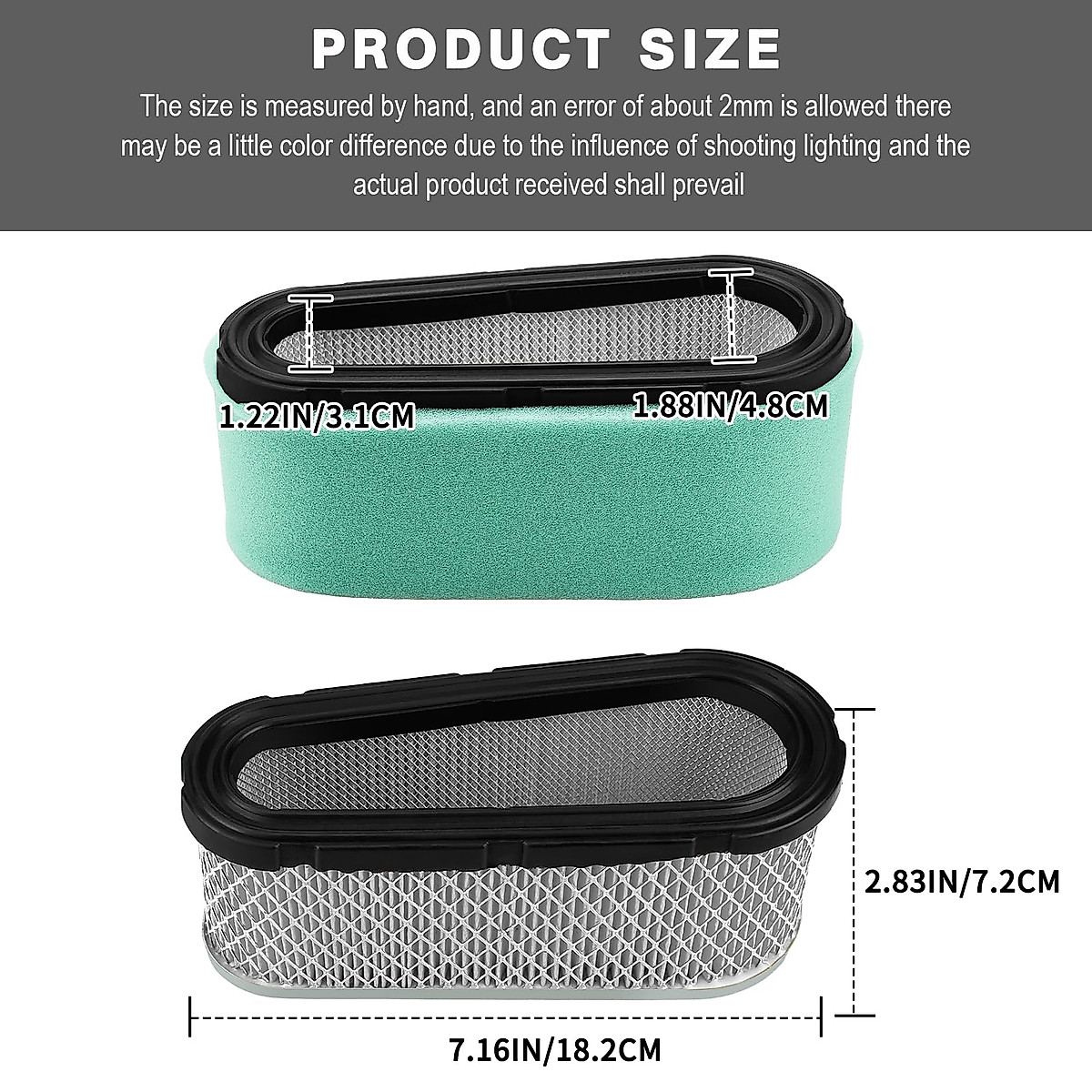 496894 493909 Air Filter for Briggs Stratton 12.5 15.5 17.5 14hp 496894S 5053B 5053D 5053H 5053K 4142 4139 John Deree 12.5-17 HP LG496894JD LG496894S Craftsman 24151 Lawn Mower 272403 272403S