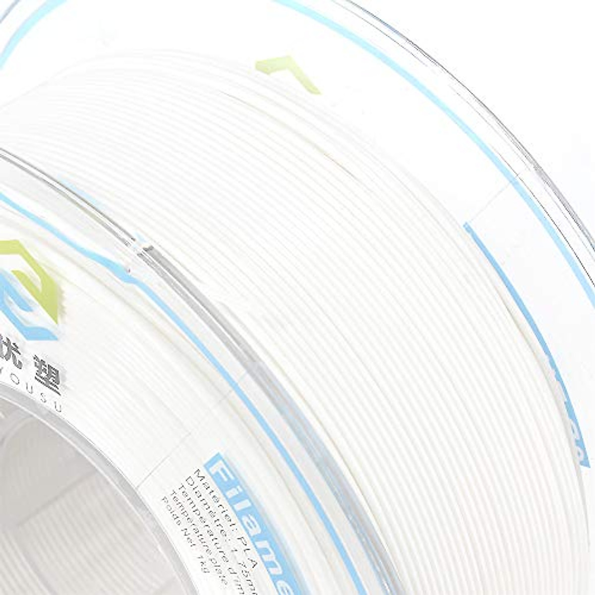 YOUSU PLA Plus (PLA+) Filament 1.75mm,Professional High Toughness Pla Pro 3D Printer Filament,Dimensional Accuracy +/- 0.03mm, 1kg Spool(2.2lbs) Pla Filament, White