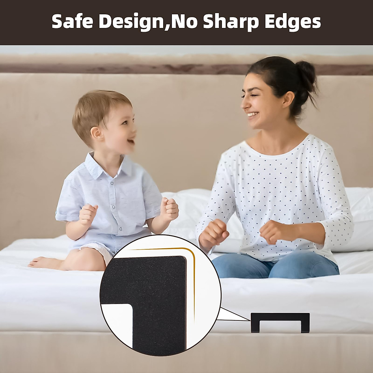 Foboull Bed Frame Non-Slip Mattress Gripper - Mattress Slide Stopper to Keep Mattress from Sliding - Simple and Effective, Suitable for All Bed Types (1PC, Black)