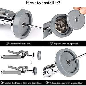 TBER Grey Pre-Rinse Spray Valve Repair Kit for All Commercial Kitchen Sink Sprayer Spray Face Bumper and Screw Repair Part (Grey)