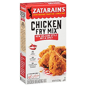 Zatarain's New Orleans Style Hot & Spicy Chicken Fry Mix, 9 Oz (Pack of 8)