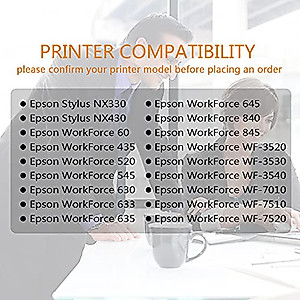 Run Star 2 Pack 126 Cyan Remanufactured Ink Cartridge Replacement for Epson 126 T126 use for Epson Stylus NX330 NX430 Workforce WF-3520 WF-3540 WF-7010 WF-7510 WF-7520 60 545 635 840 Printer (2 Cyan)