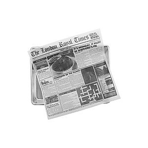 12" x 12" White Food-Safe London Newsprint Liner, by GET 4-TN1000 (Pack of 1000)