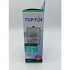 Top Fin Silenstream PF-L Refill for PF20, PF30, PF40 and PF75 Power Filters 6.5in x 4.5- (3 Count)